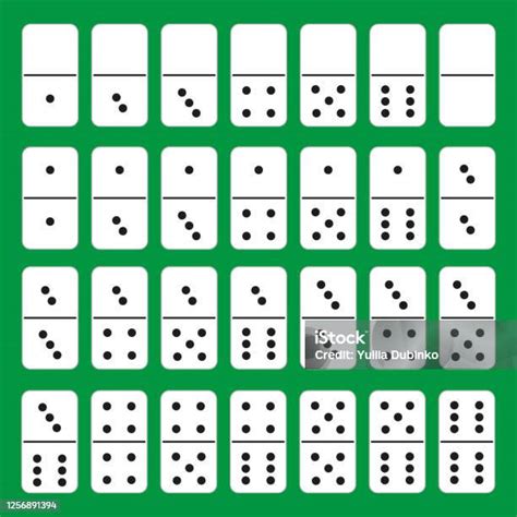 도미노 녹색 배경에 격리 된 흰색 색상입니다 플랫 스타일 완전한 고전적인 도미노 게임 28 개 컬렉션 벡터 가득 찬에 대한 스톡 벡터 아트 및 기타 이미지 Istock