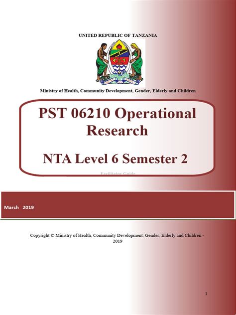 operational research pdf mean statistics
