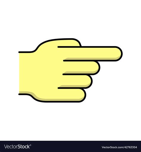 Hand Pointer Right Icon Design Template Royalty Free Vector
