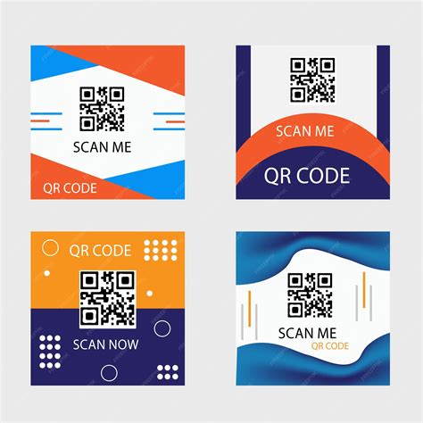 Premium Vector Qr Code Label Set
