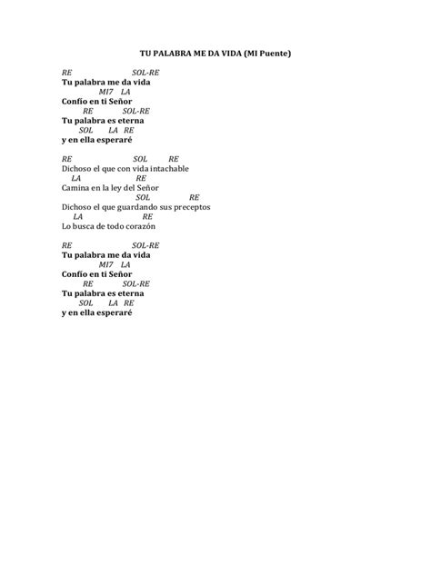 Tu Palabra Me Da Vida Pdf