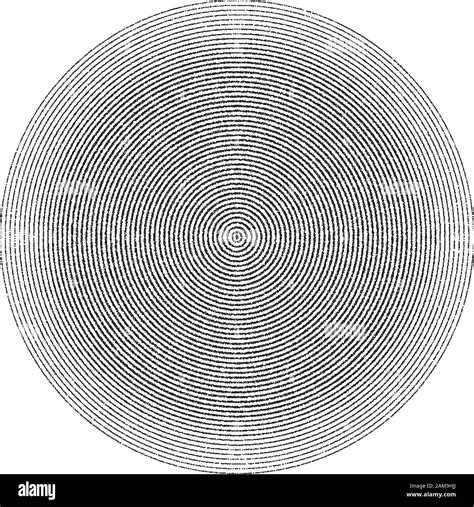 Abstract Concentric Circles Texture In Black And White Colors Background Pattern In Modern