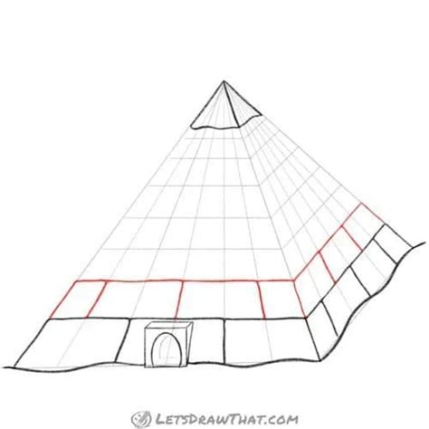 How To Draw A Pyramid With A Stone Pattern In D View