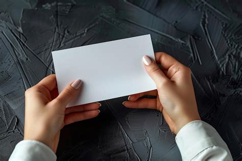 The Female Hands With Empty Transaction Paper Or Check Premium Ai Generated Image