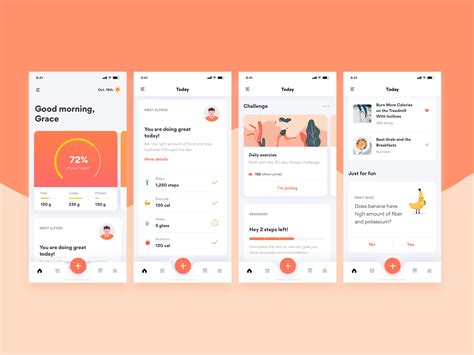 Dribbble Ui Ux Health App Mobile  By Grace Saraswati