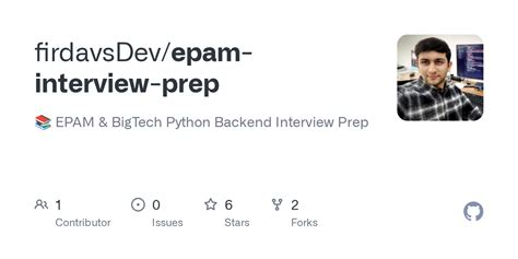 GitHub FirdavsDev Epam Interview Prep EPAM BigTech Python Backend Interview Prep