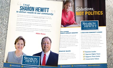 Sharon Hewitt For La State Senate Print Collateral Innovative Politics