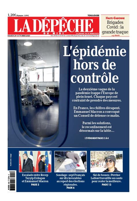 La Dépêche Du Midi N°20201027 Du 27 Octobre 2020 à Télécharger Sur Ipad