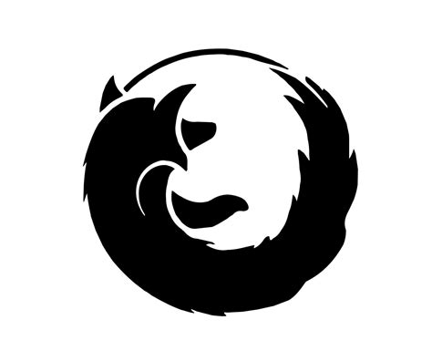 Mozilla Firefox Browser Logo Brand Symbol Black Design Software