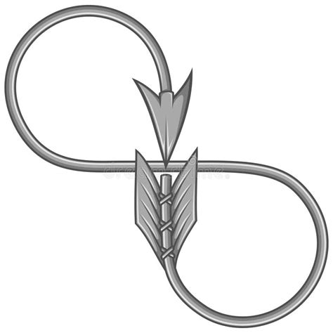 Infinity Shaped Arrow Vector Design Stock Vector Illustration Of
