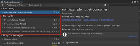 Github Favoyang Example Nuget Consumer An Example Package That Depends On Other Org Nuget