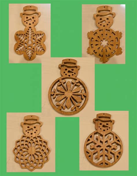 Flaky Snowman Ornament Series Dons Wood Creations