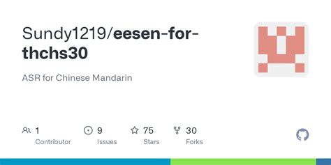 Github Sundy Eesen For Thchs Asr For Chinese Mandarin