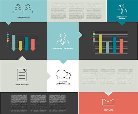 Diagrama De Caja Rectangular Plana Para Infografías Vector Premium