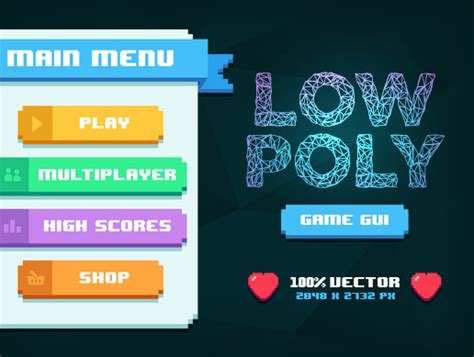 Gui For Low Poly Game 2d Gui Unity Asset Store
