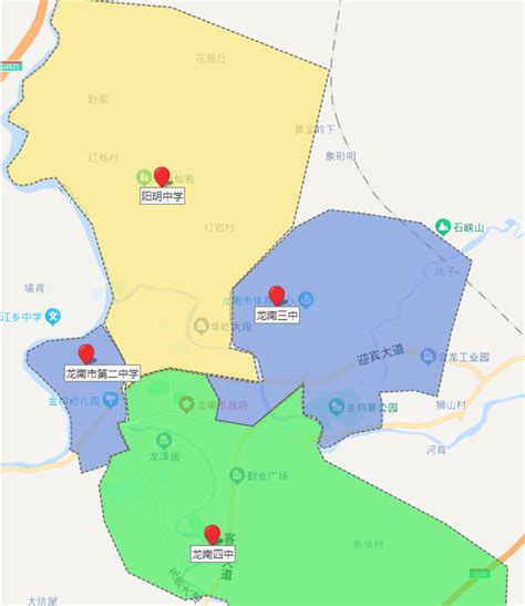 2023年龙南市初中招生学区划分范围一览小升初划片范围小升初网