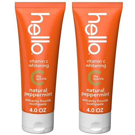 Hello Vitamin C Whitening Toothpaste With Fluoride Teeth Whitening Toothpaste For