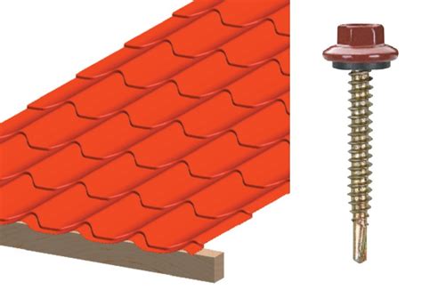 Vis TH autoperçeuse P1 4 8x38 ZN laquée fixation tôle tuile
