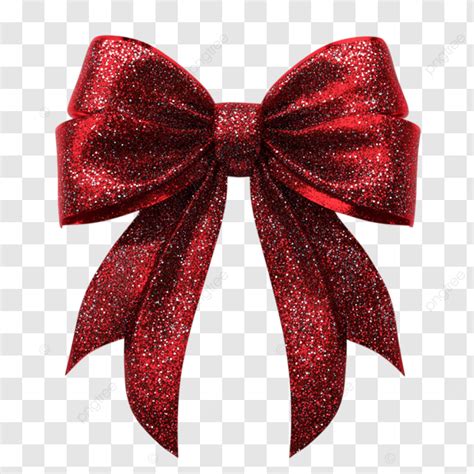 크리스마스 장식을 위한 반짝이는 붉은 활 붉은 활 크리스마스 장식 반짝이 리본 Png 일러스트 및 이미지 에 대한 무료 다운로드 Pngtree