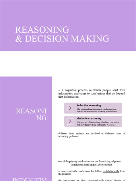 Reasoning And Decision Making Pdf Heuristic Representativeness