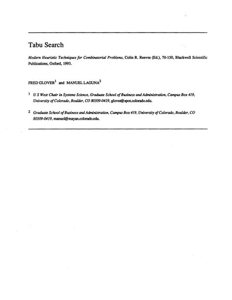 PDF Tabu Search