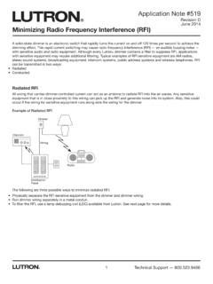 June 2014 Minimizing Radio Frequency Interference RFI June 2014 Minimizing Radio Frequency