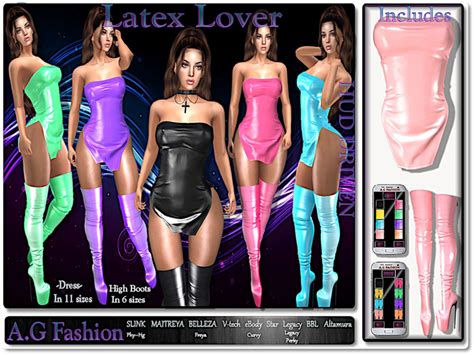 Second Life Marketplace Latex Lover Outfit For All Mesh Bodys