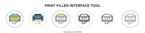 Print Filled Interface Tool Sign Icon Stock Vector Royalty Free 1857299593 Shutterstock
