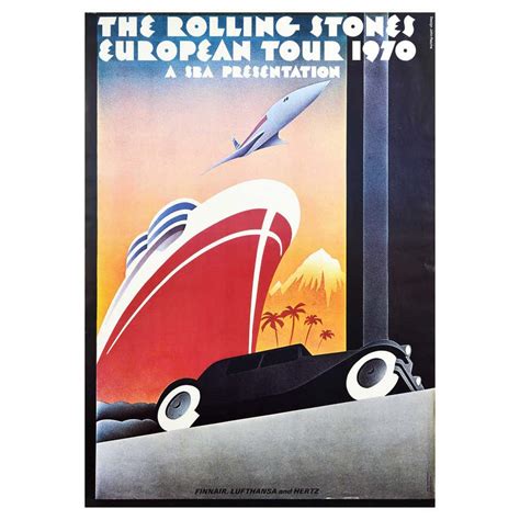 Original Vintage Music Advertising Poster Rolling Stones Sticky Fingers