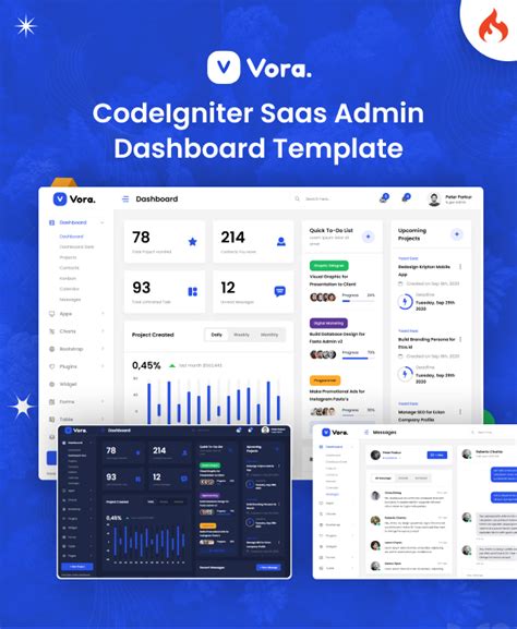 Vora Saas Codeigniter Admin Dashboard Template Graphicfort