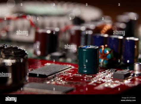 Microprocessor With Motherboard Background Computer Board Chip Circuit