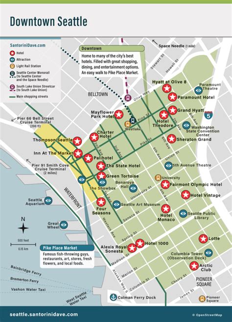 Downtown Seattle Hotel Map Best Areas And Places To Stay