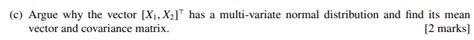 solved the random vector x [x1 x2 x3]⊤ has a jointly normal
