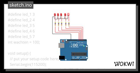 Looplicht For Loop Wokwi ESP32 STM32 Arduino Simulator
