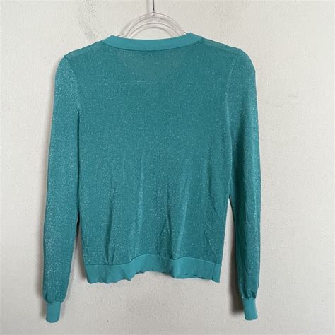 Alice Olivia Turquoise Silver Metallic Shimmer Card Gem
