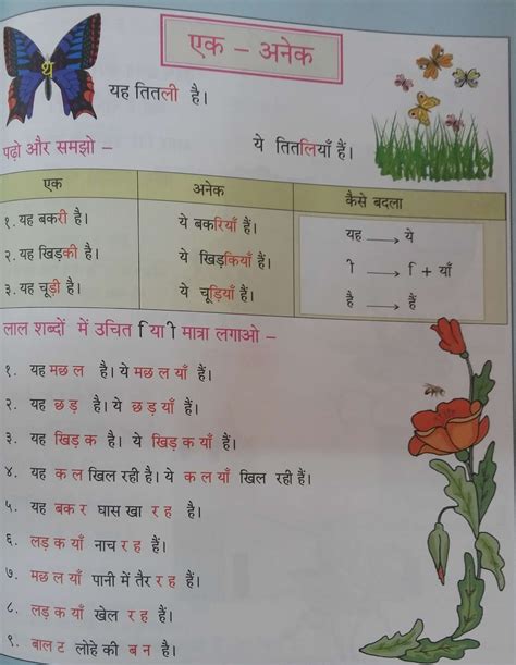 Hindi Grammar Work Sheet Collection For Classes Singular Plural Work Sheets Fpr