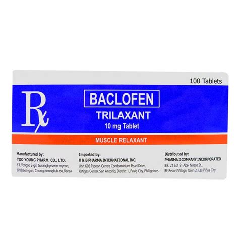 Buy Rx Trilaxant 10 Mg Tablet Online Southstar Drug