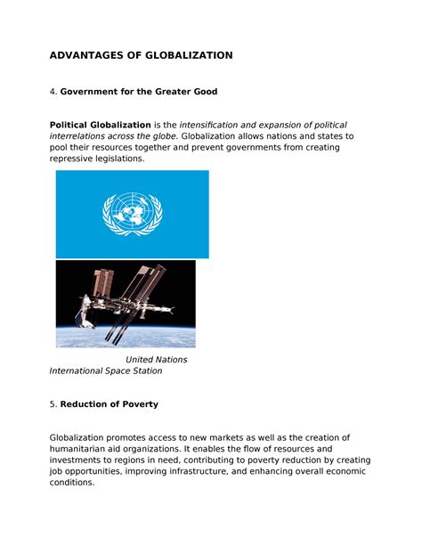 Advantages Of Globalization Advantages Of Globalization Government