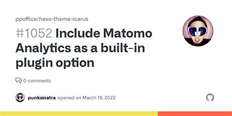 include matomo analytics as a built in plugin option · issue 1052
