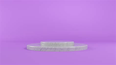 3d 일러스트레이션 흰색 텍스처 보라색 배경에 포장 프리젠 테이션을위한 밝은 대리석 연단 0명에 대한 스톡 사진 및 기타 이미지