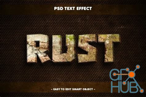 Rust 3d Text Effect Layer Style 107985