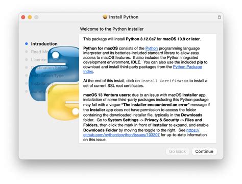 Installation On MacOS Fails With The Installer Encountered An Error Issue Python