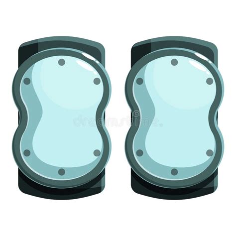 Pair Of Knee Pads Protecting From Injury During Sports Activities Stock