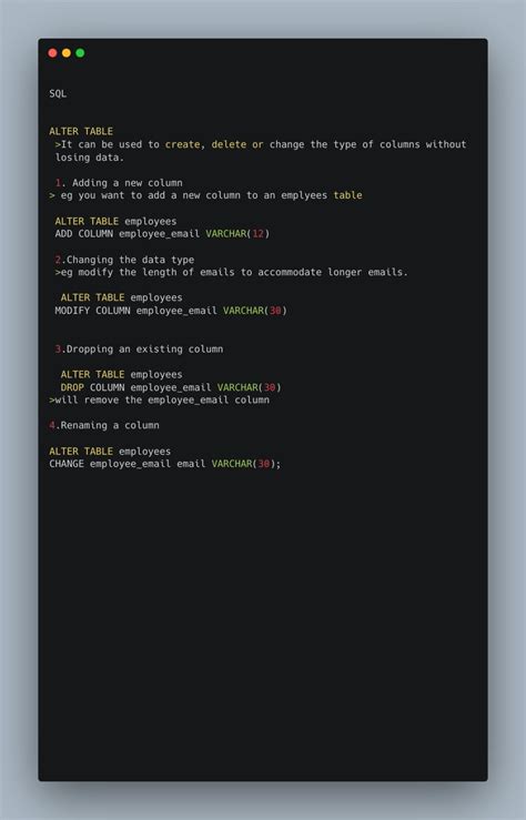 Melvin Lucas On Linkedin Day 6 Of Sql Learnt About Alter Table