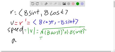 solved velocity and acceleration from position consider the following