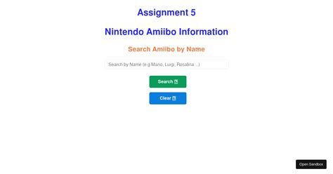 Assignment5 Codesandbox