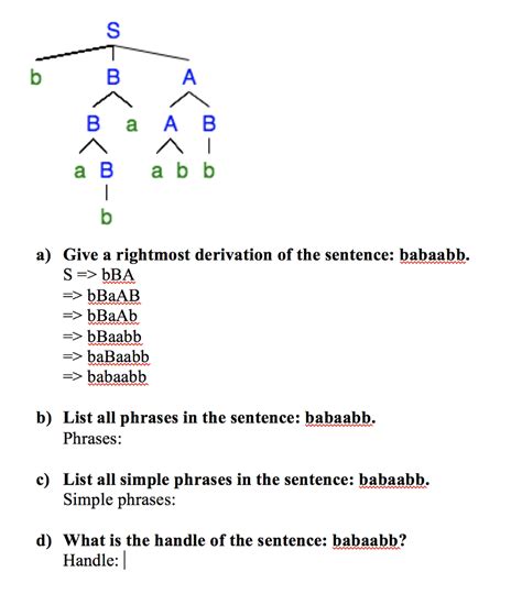 Solved Give A Rightmost Derivation Of The Sentence