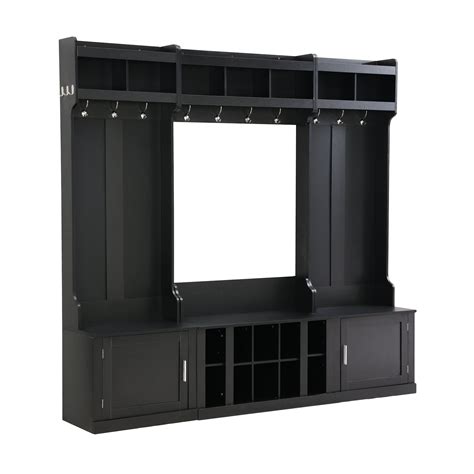 Wildon Home® Rivertown Hall Tree With Storage Bench Coat Rack And Shoe Cubbies Wayfair