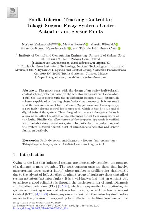 [pdf] Fault Tolerant Tracking Control For Takagi Sugeno Fuzzy Systems Under Actuator And Sensor