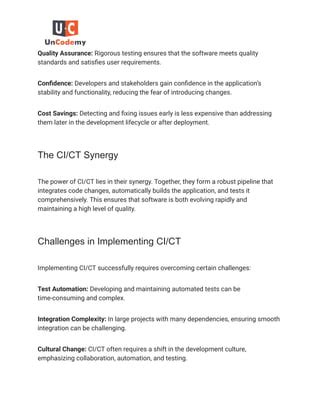 Continuous Integration And Continuous Testing CI CT PDF